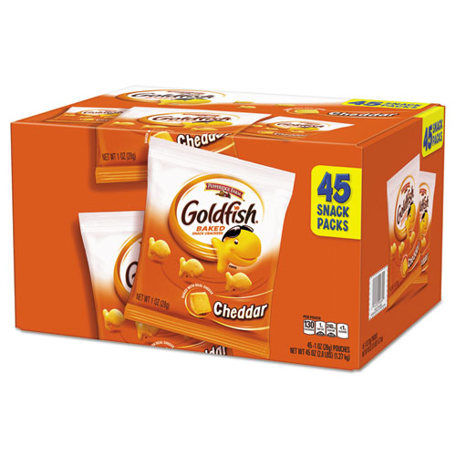 Goldfish Crackers, Cheddar, Single-serve Snack, 1.5oz Bag, 72-carton ...